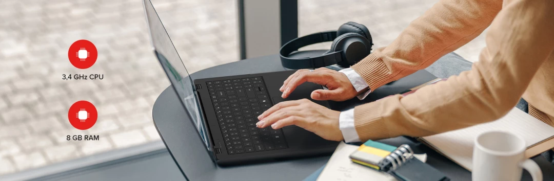 techbite PIX 2 15.6 128GB FHD- Komfort pracy, duży ekran 15,6